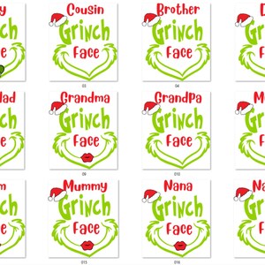 Grinch Christmas SVG Bundle: Silhouette, Face, and More (PNG) - Etsy