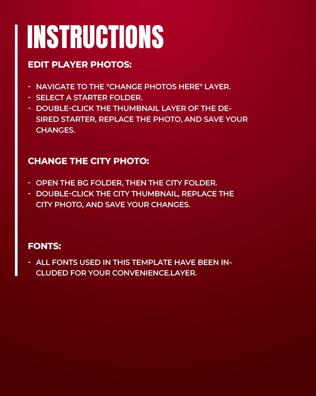 Starters Graphic Photoshop Template - Etsy