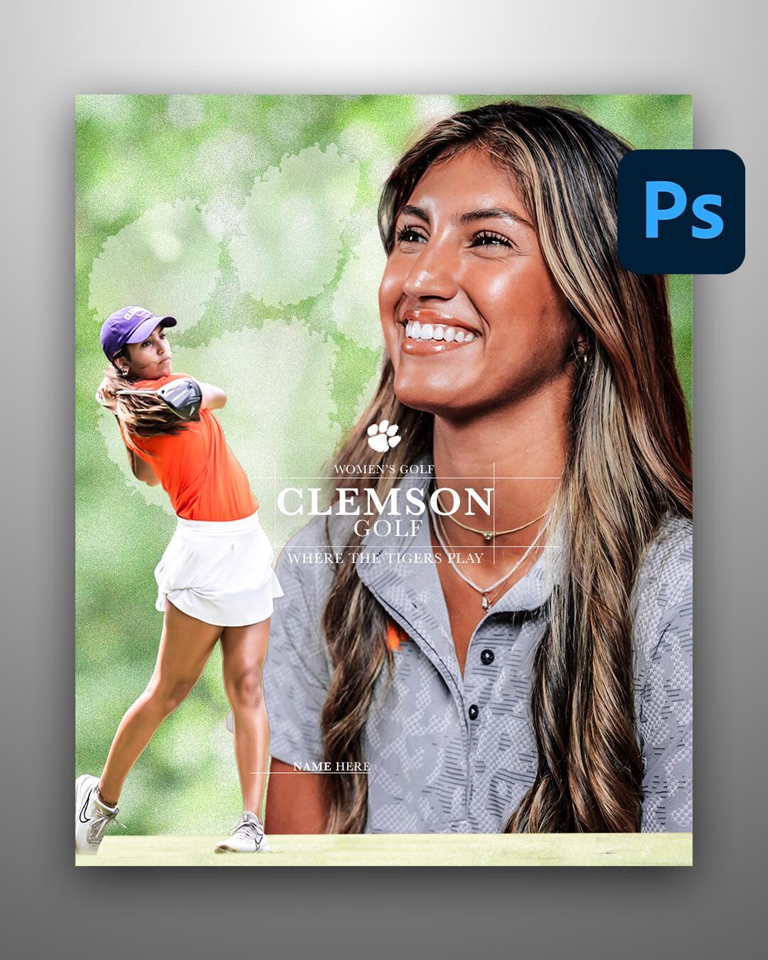 Golf Recruit Photoshop Template - Etsy