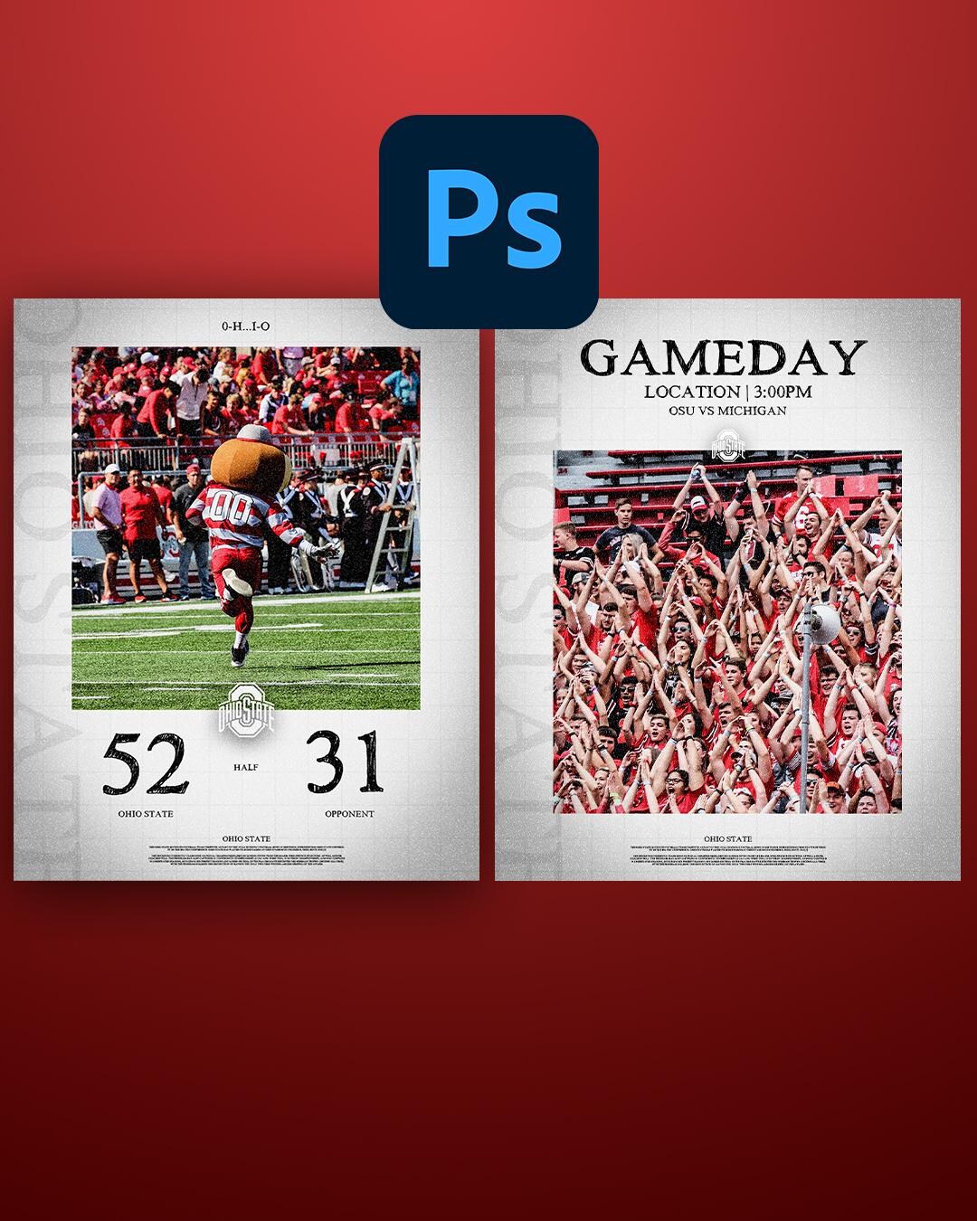 Sketch Gameday and Scorecard Sports Graphic Photoshop Templates - Etsy