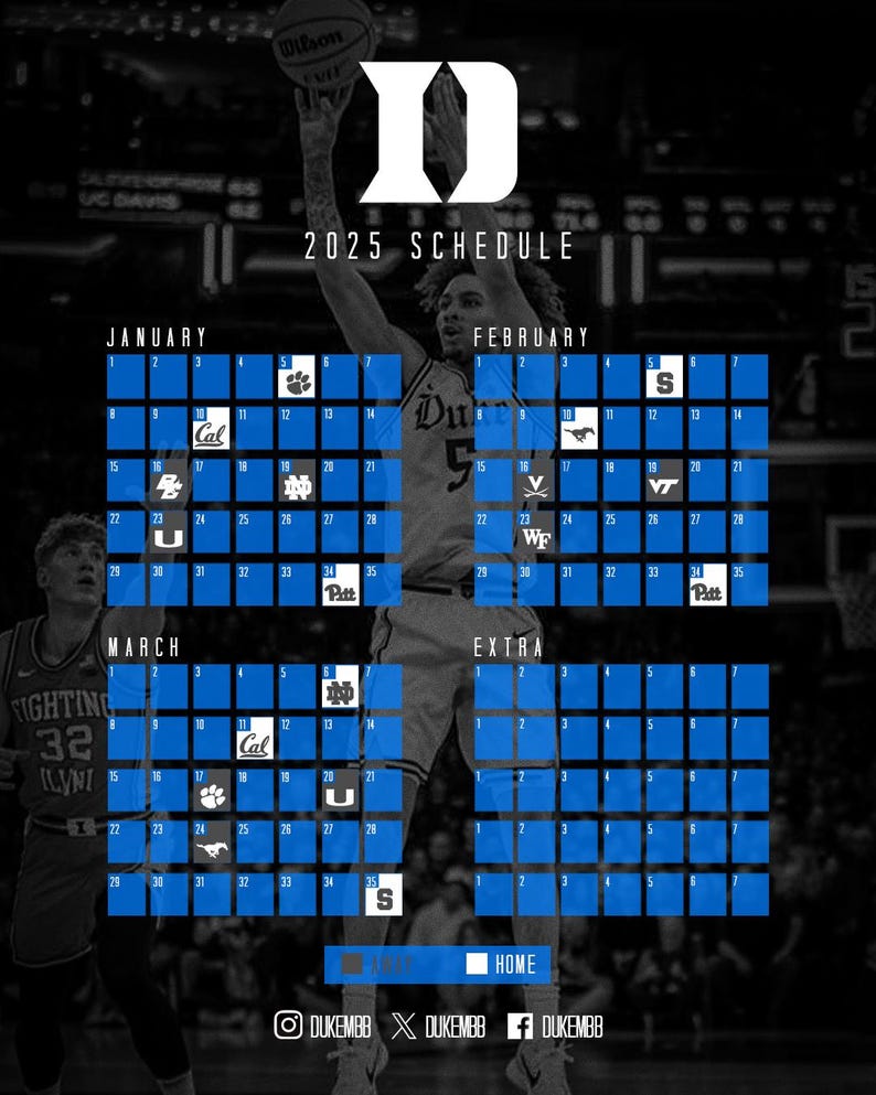 Sports Schedule Advanced Photoshop Template - Etsy
