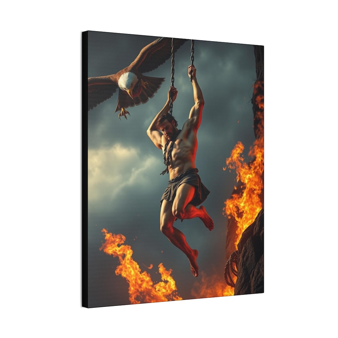 Prometheus Punished Canvas, for Disobeying the Gods and Delivering Fire ...