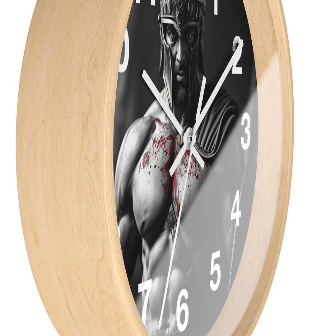 Spartan Warrior Wall Clock: Unique Home Decor, History Gift Spartans ...