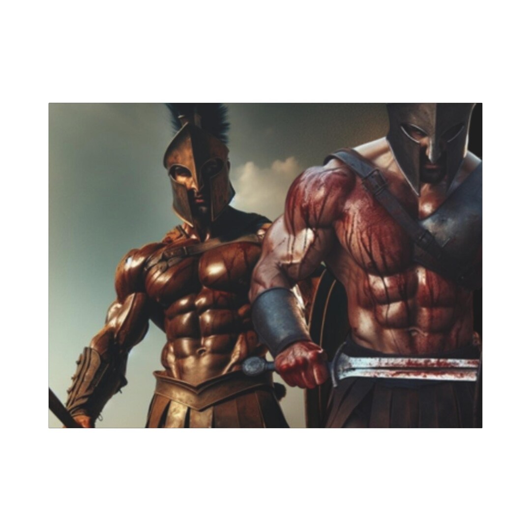 Spartans! Prepare for Glory! Spartan Phalanx Canvas: Greek Mythology ...