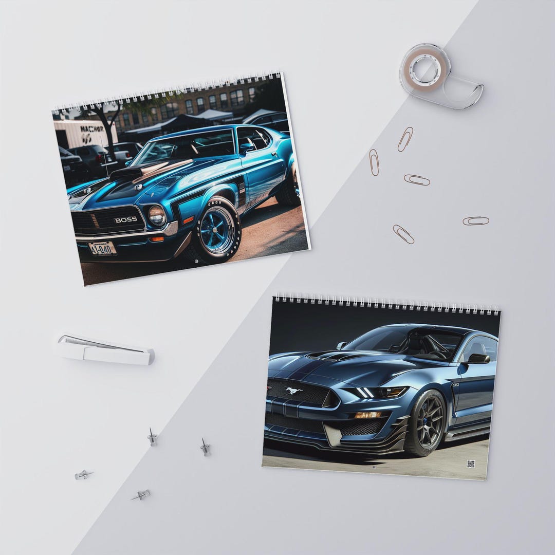 Ford Mustang Wall Calendar (2025) - Vintage to Modern Day V8 Power ...