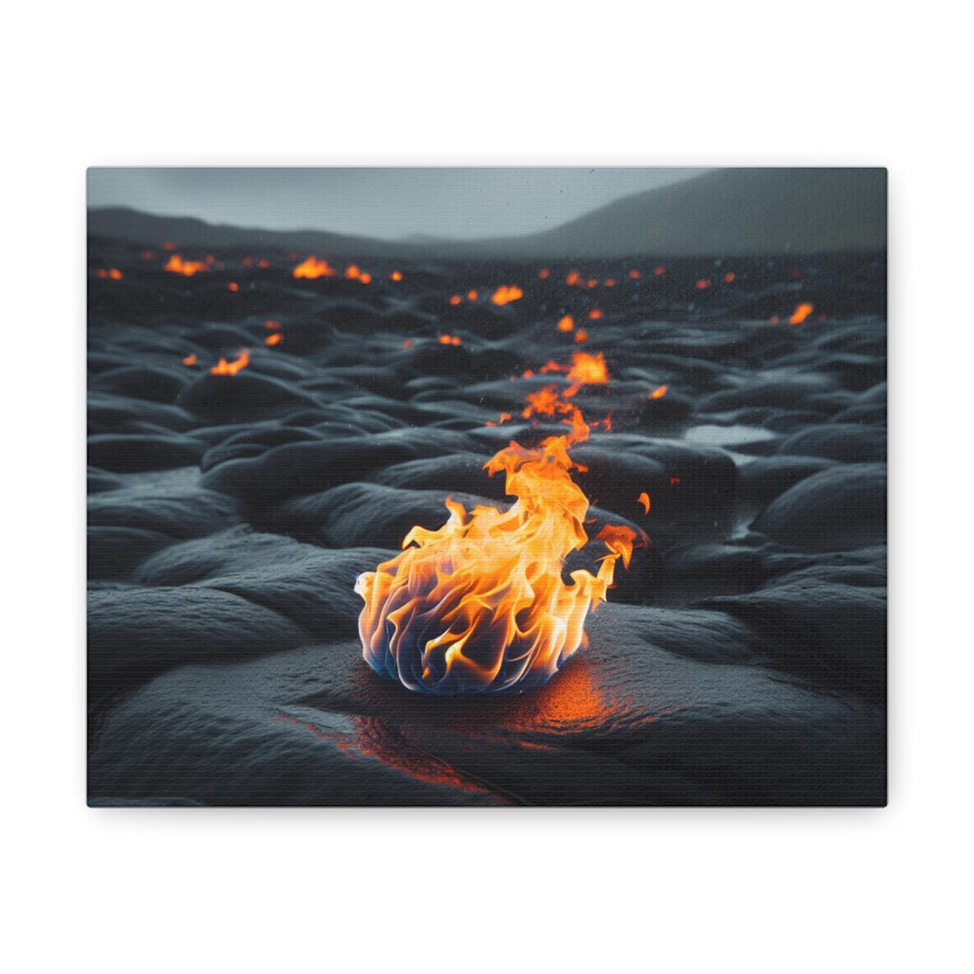Canvas Gallery Wraps, Eternal Fire, Wall Art Decor, Home Decor, Fire ...