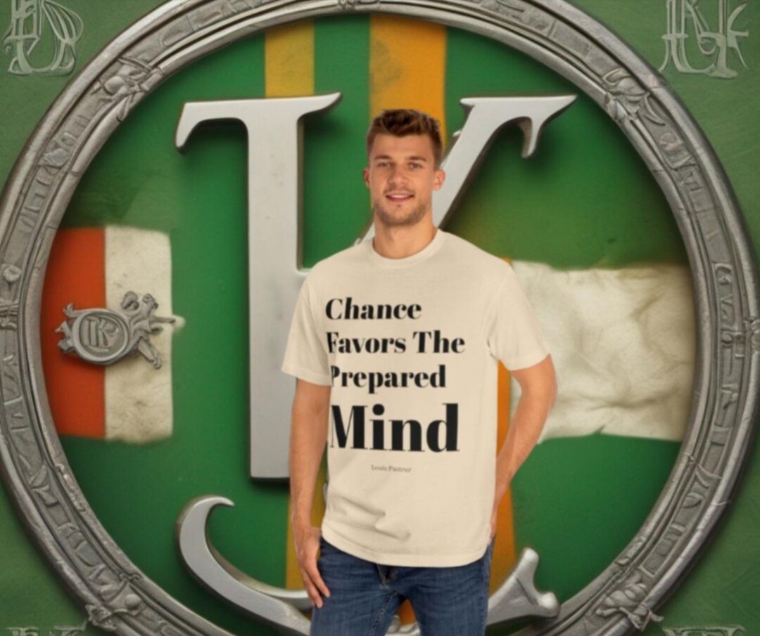 Louis Pasteur Quote T-shirt: Chance Favors Prepared Mind, Science Gift ...