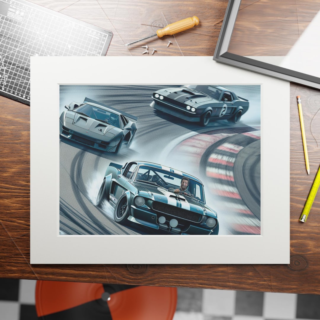 Art Print, Vintage Mustang Rally Race Decor, Wall Art for Car ...