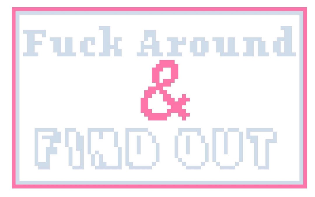 FAFO Needlepoint Chart - Etsy