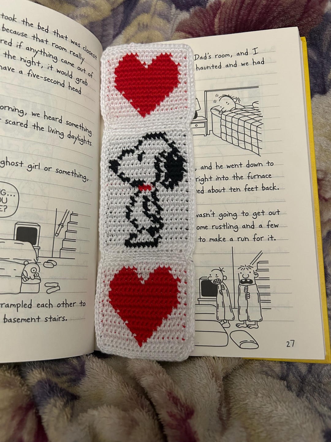Crochet Snoopy Bookmark - Etsy
