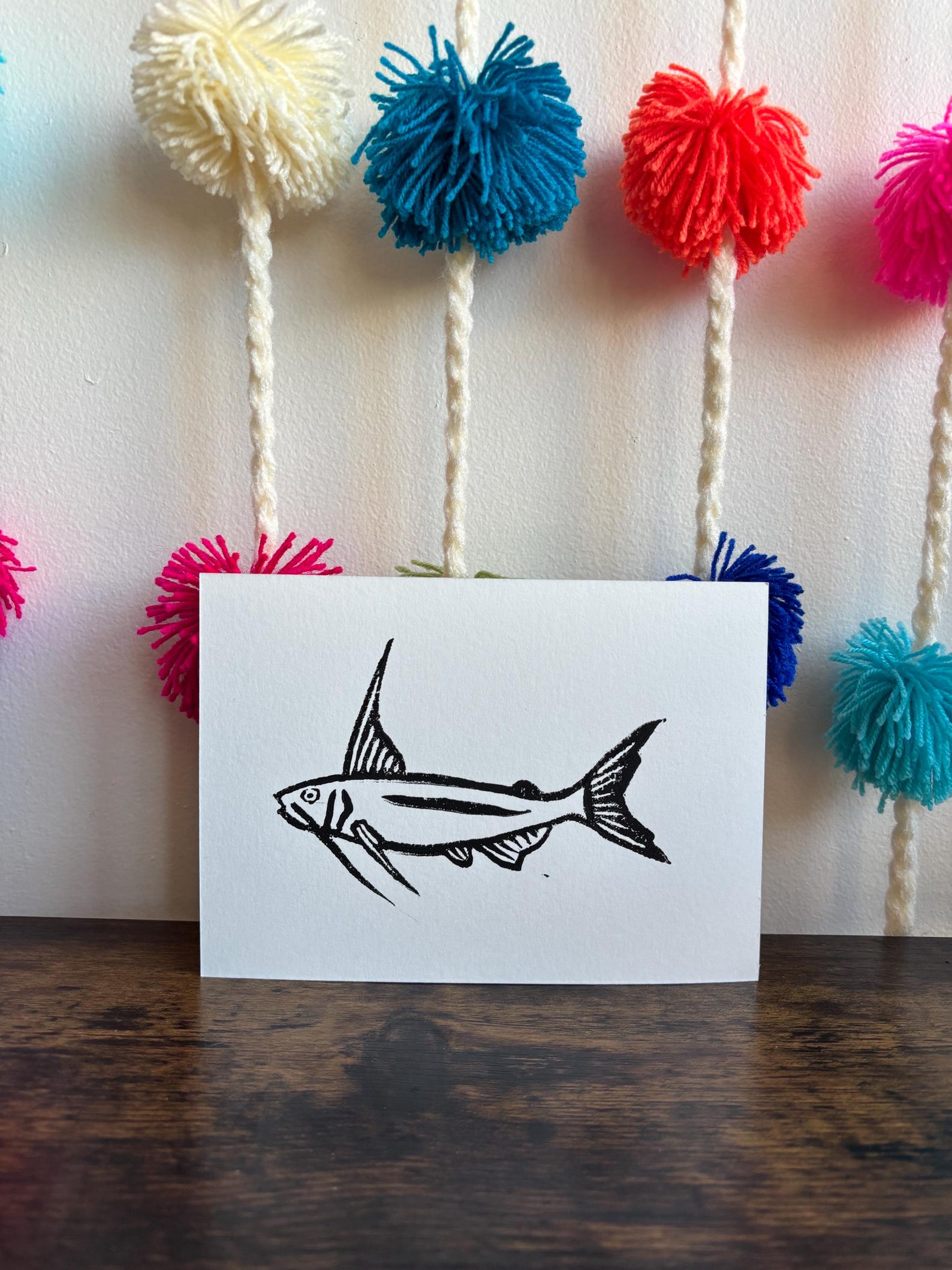 Catfish Linocut Print | Original Hand-carved Block | 5x7" - Etsy