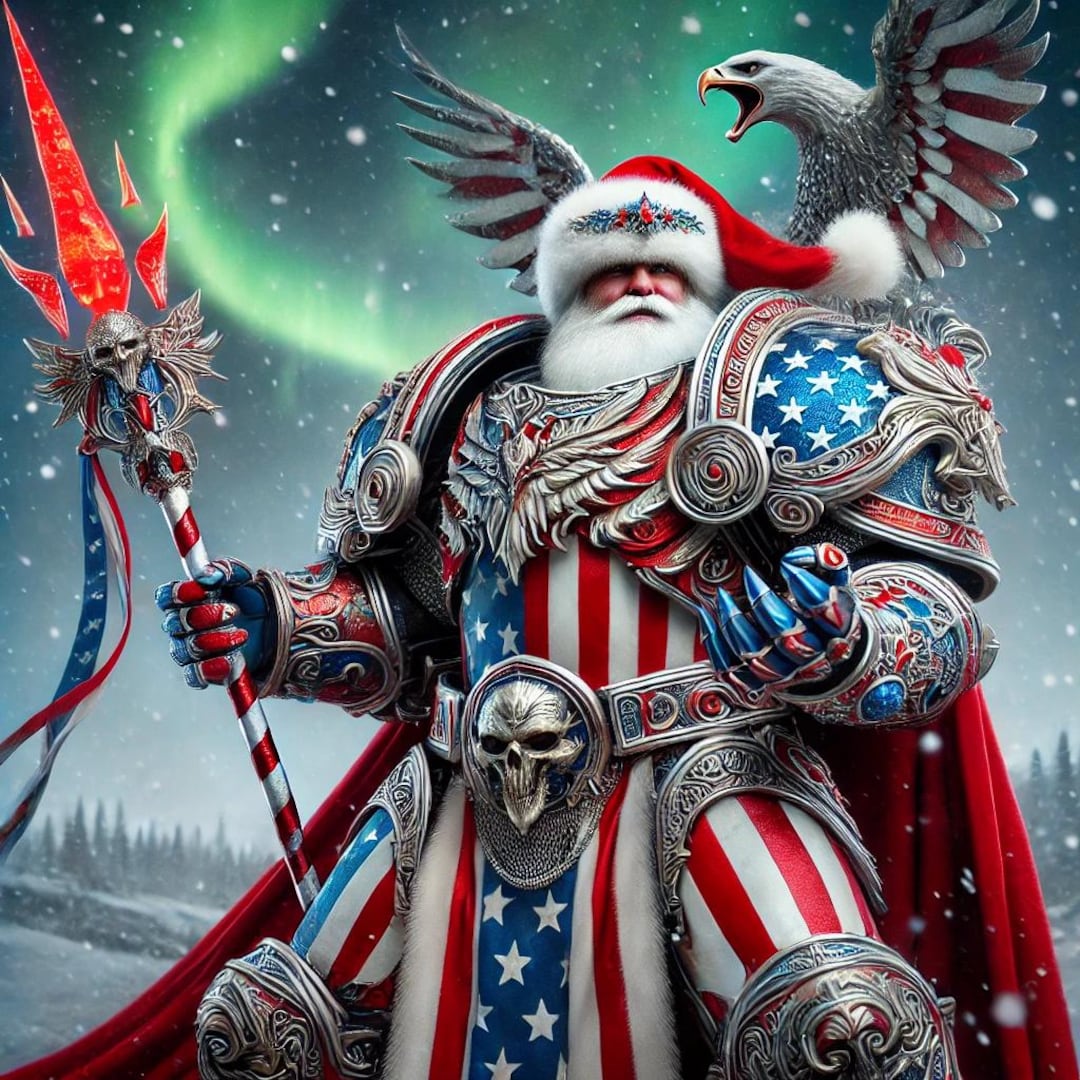 Santa the America Titan (with His Red Hat) - Etsy