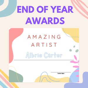 26 Student Award Certificates, Classroom End of Year Certificate, Most ...