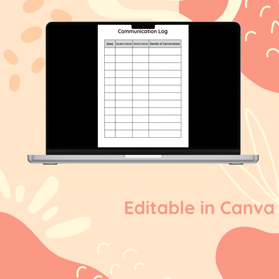 Parent Communication Log, Family Communication Log, Printable, Parent ...