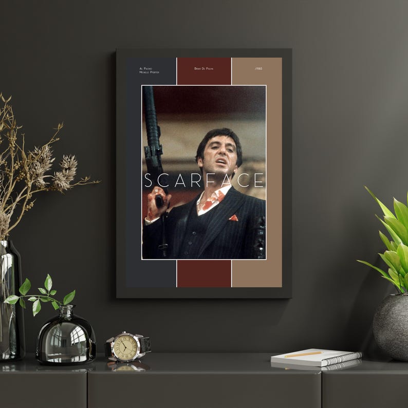 Scarface Poster: Tony Montana Minimalist Art - Gangster Movie Print ...