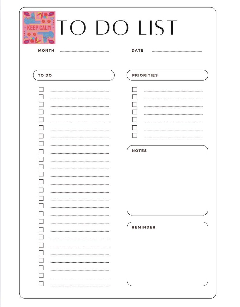 Digital To-do List Planner for Remarkable Paper Pro | 10-page ...