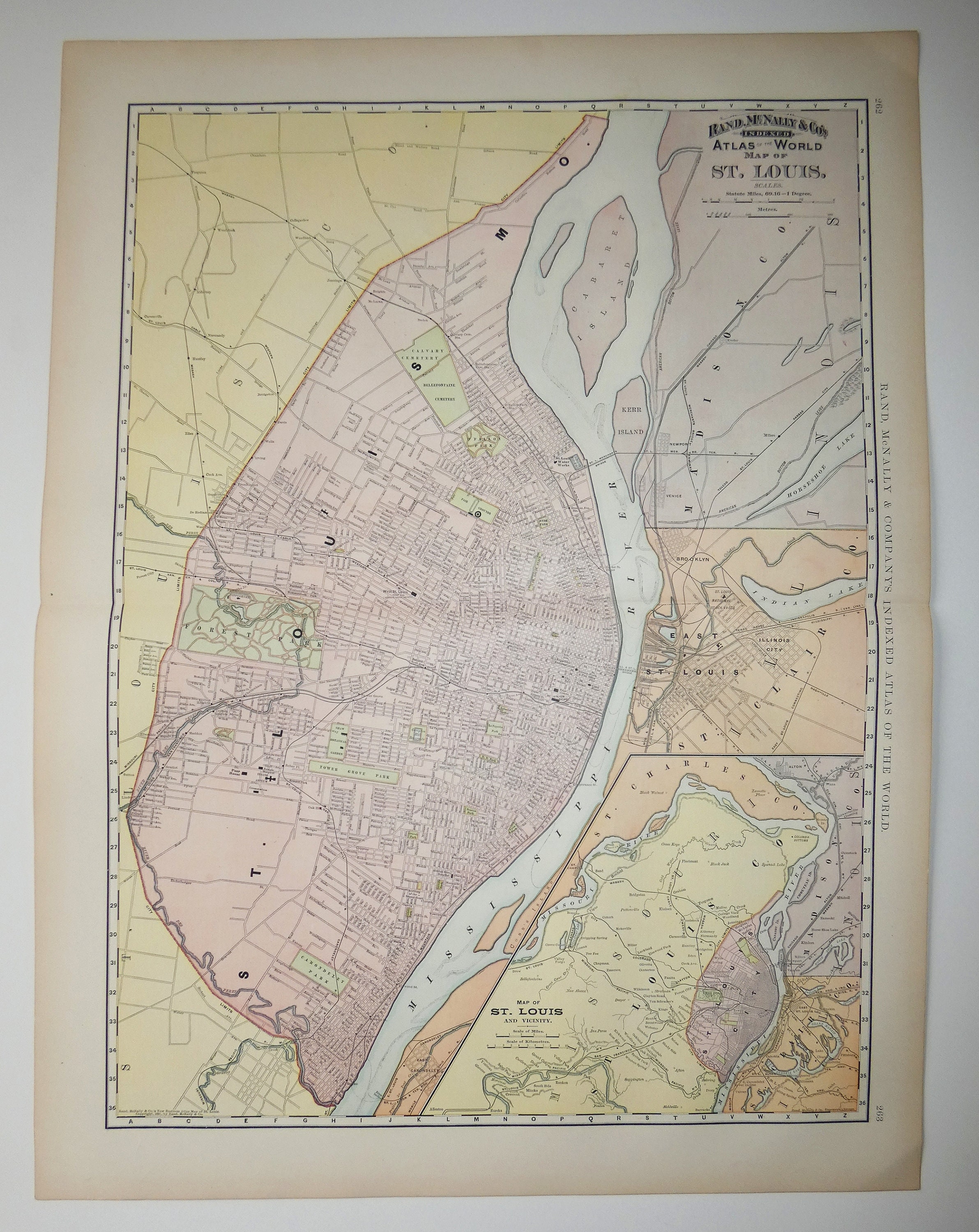 Home & Living St Louis Map of St Louis Street Map Wall Art Decor ...