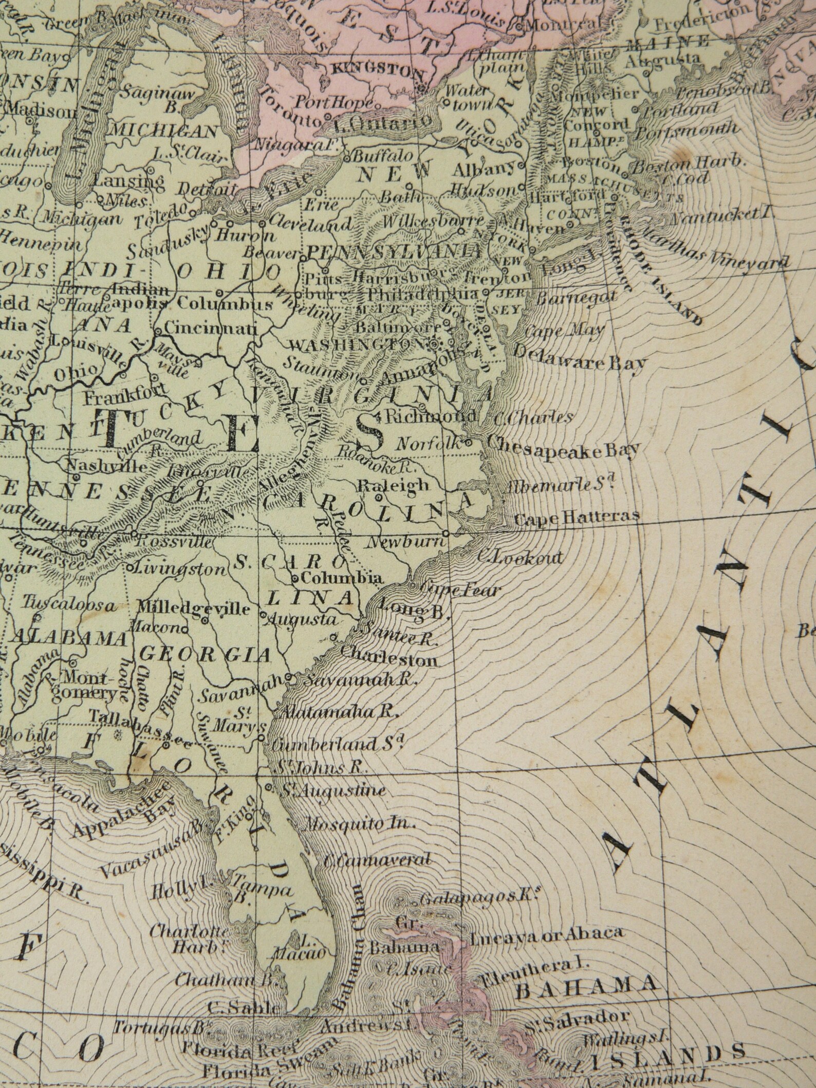 1854 Mitchell North America Map Original Antique Map With - Etsy