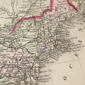 Antique Map of United States Map USA Vintage Map 1872 Mitchell Map ...