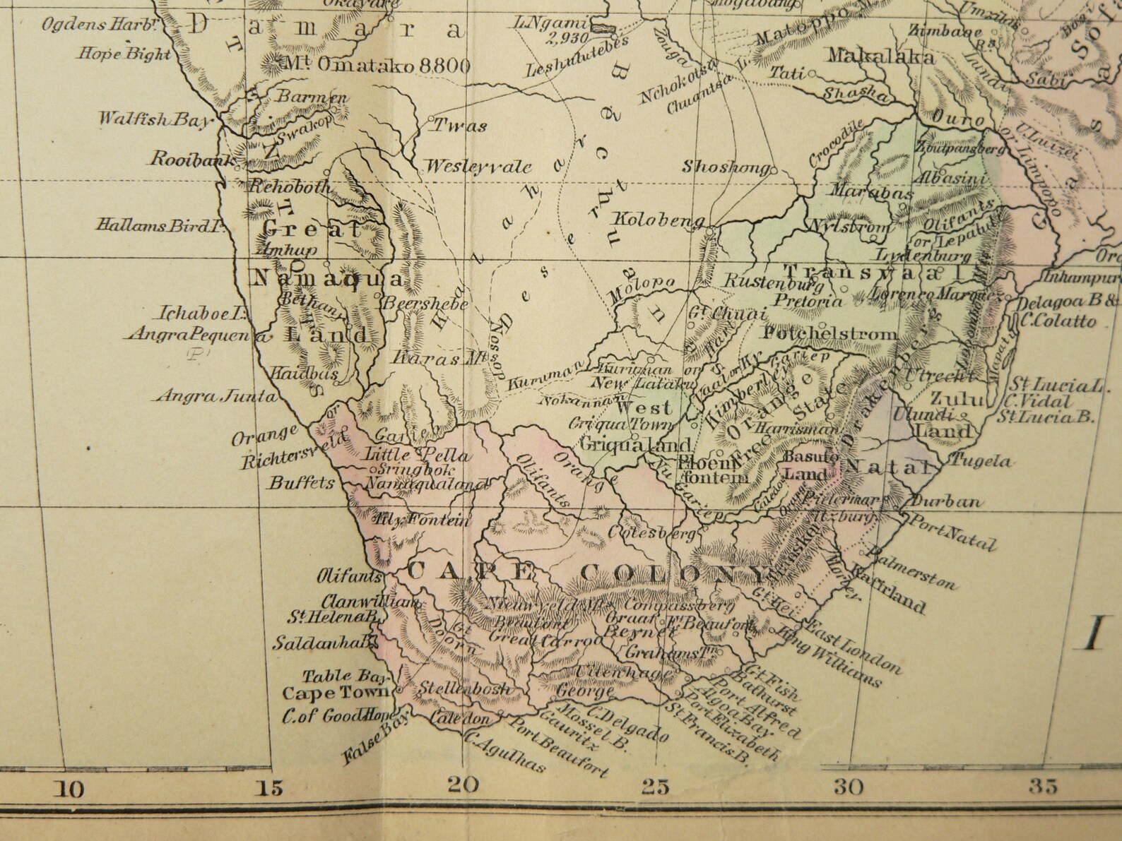 1886 Mitchell Bradley Africa Map, Original Antique Map, Sahara Desert ...
