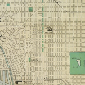 Original Vintage Baltimore MD Map 1908 Large Rand Mcnally Map of ...