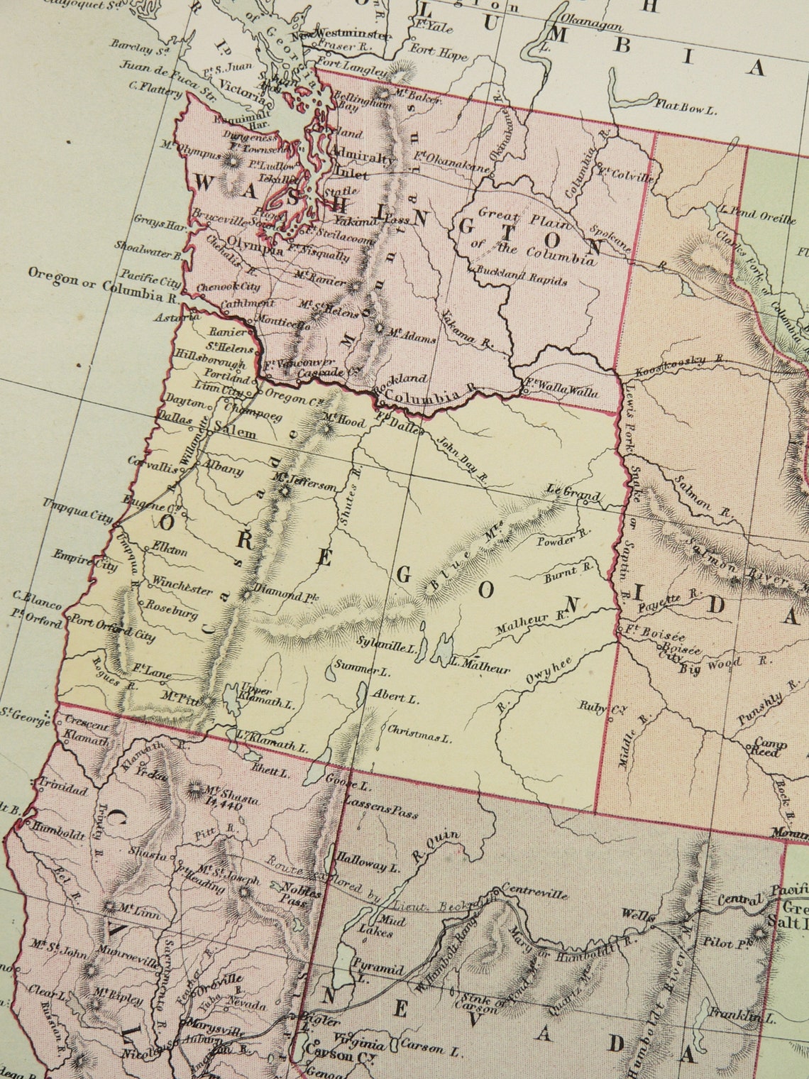 Antique United States Map 1873 Large Vintage Map United - Etsy