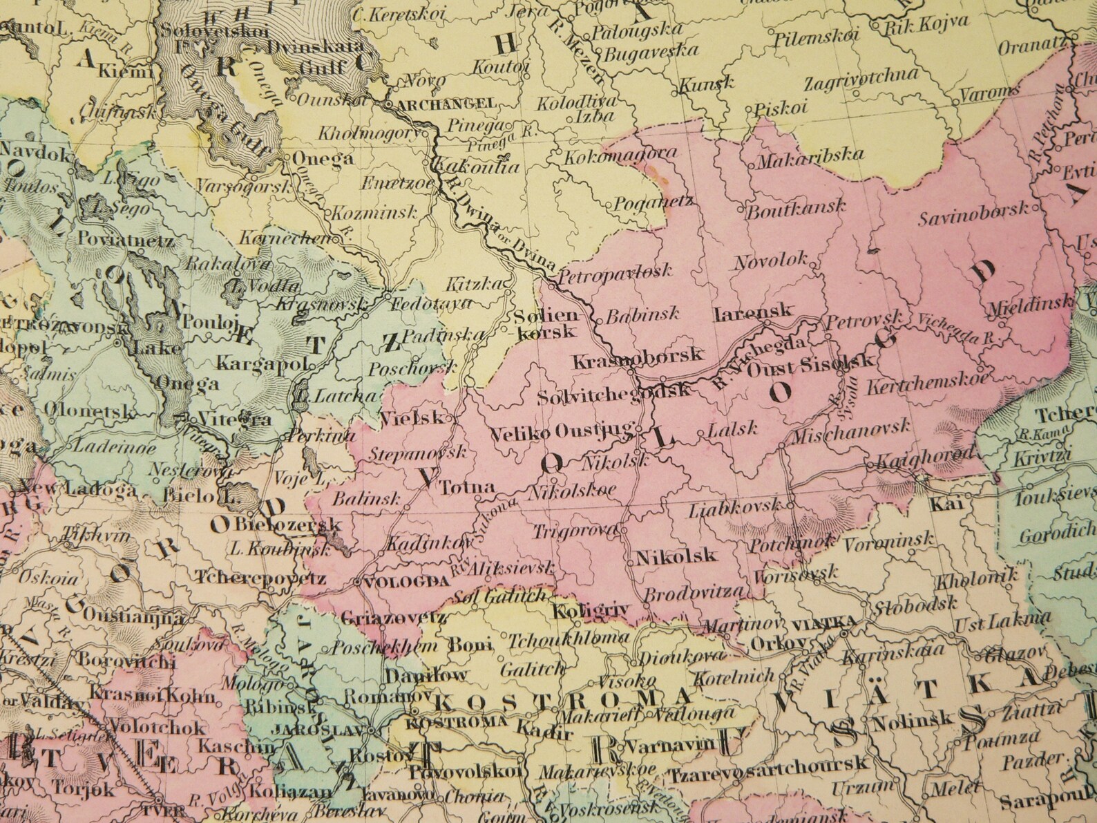Antique Russia Map Poland Ukraine Map 1856 Colton Map, Russia Wedding ...