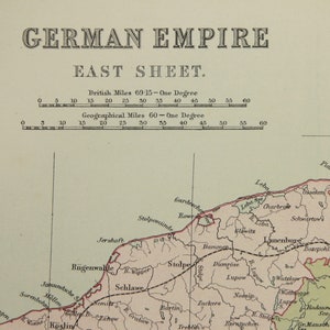 East Germany Map, Original Vintage Map of Germany, East German Empire ...