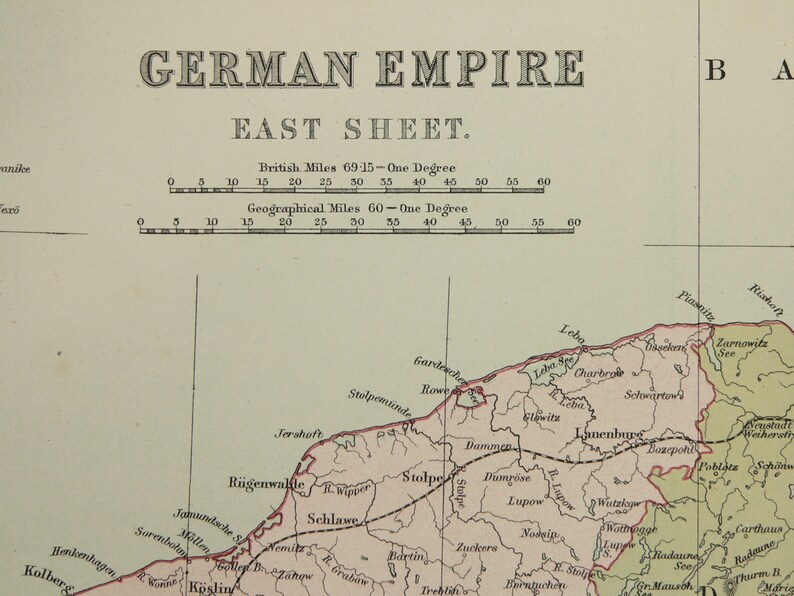 East Germany Map Original Vintage Map of Germany East German - Etsy