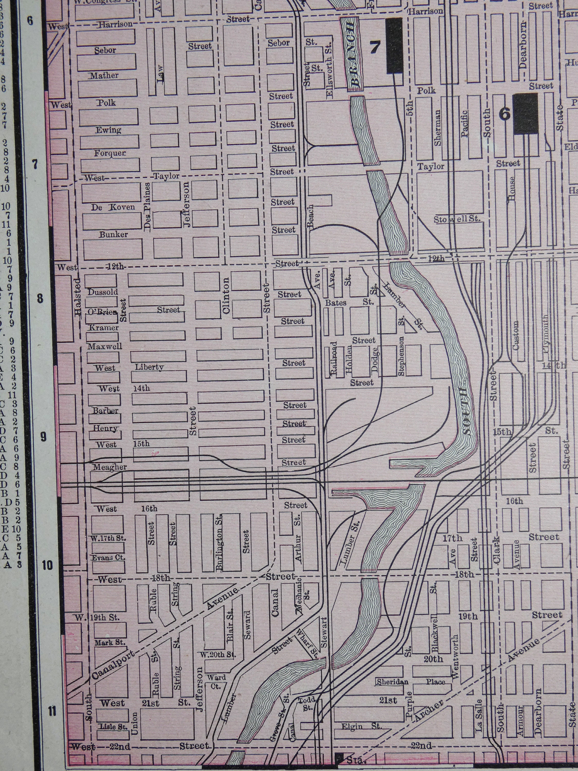Original Vintage Map of Chicago and Illinois Map 1899 Rand Mcnally ...