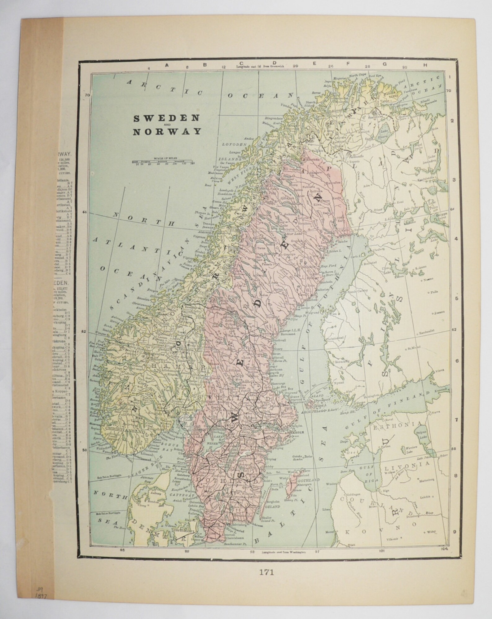 1897 Map of Russia, Turkey in Europe, Original Vintage Map, Norway and ...