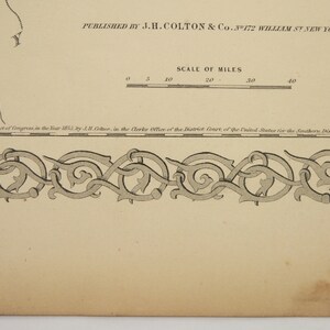 1856 Colton Indiana Map, Original Antique Map of Indiana State, 1st ...