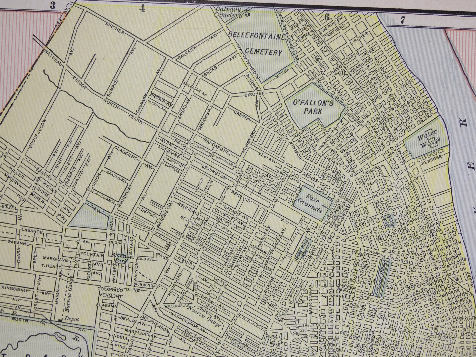 1889 Antique Map of Chicago and St Louis MO Original Vintage - Etsy