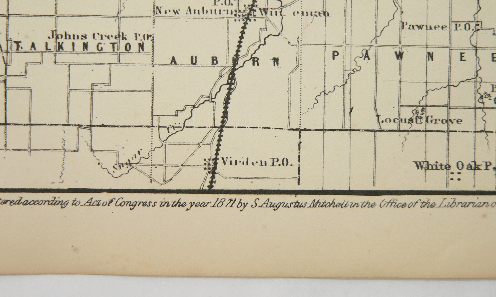 1872 Mitchell Illinois Map, IL Map, Antique Map of Illinois State ...