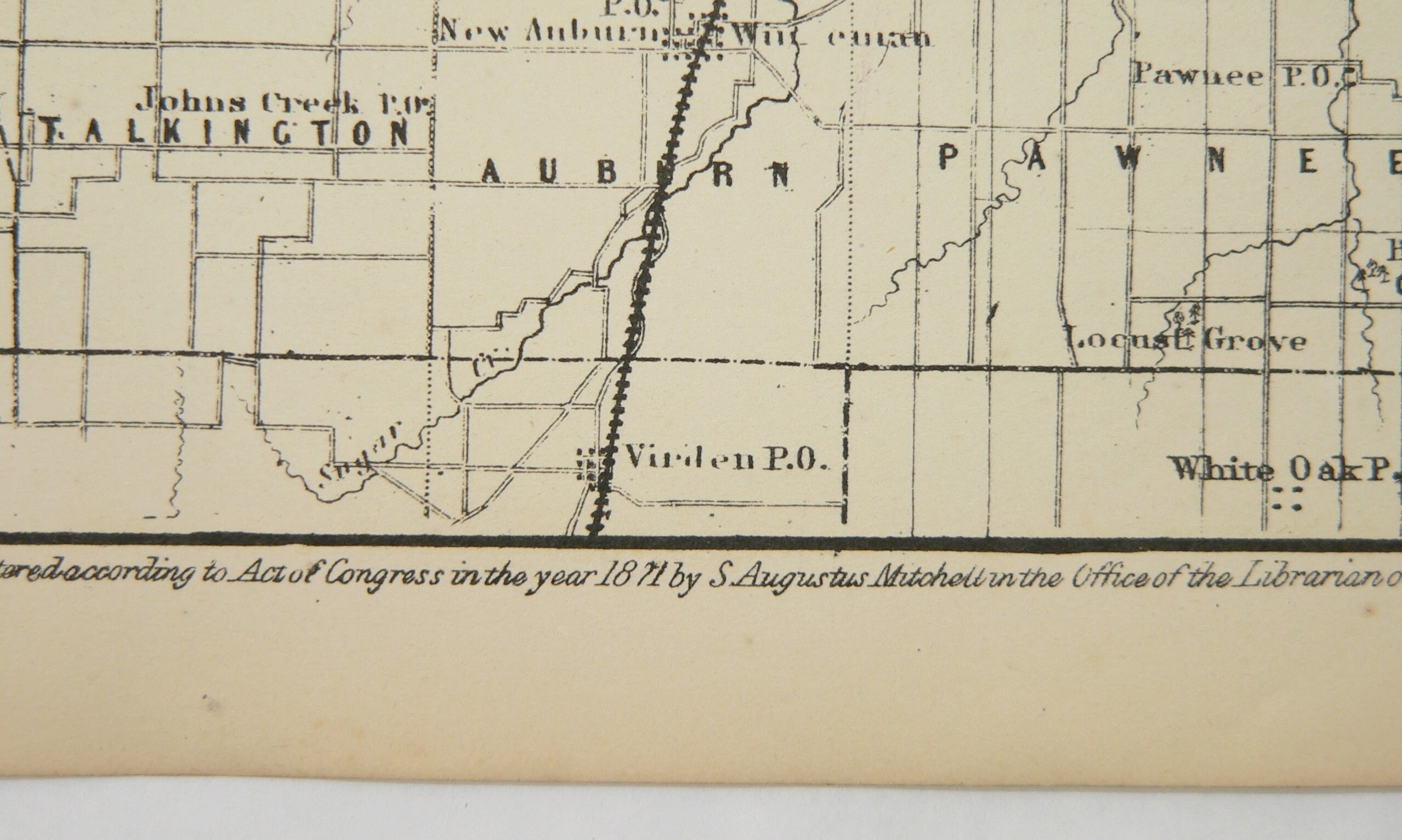 1872 Mitchell Illinois Map, IL Map, Antique Map of Illinois State ...