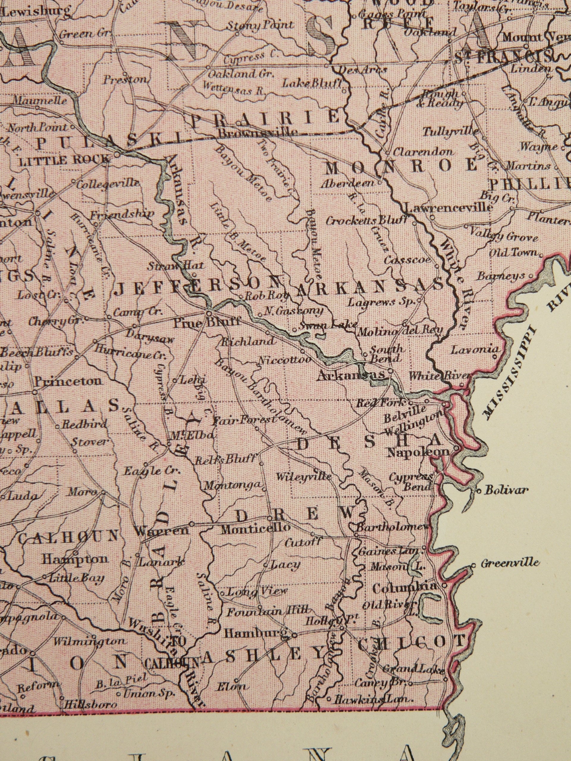 Antique Missouri and Arkansas Map 1873 A C Black Map of | Etsy
