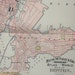 Real 1892 Large Boston Map, Original Antique Map of Boston ...