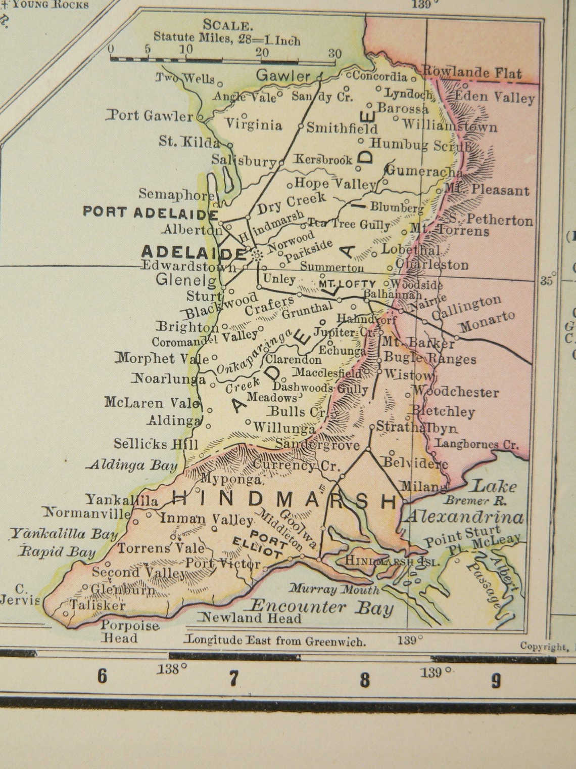 1912 Rand Mcnally Queensland and South Australia Map | Etsy