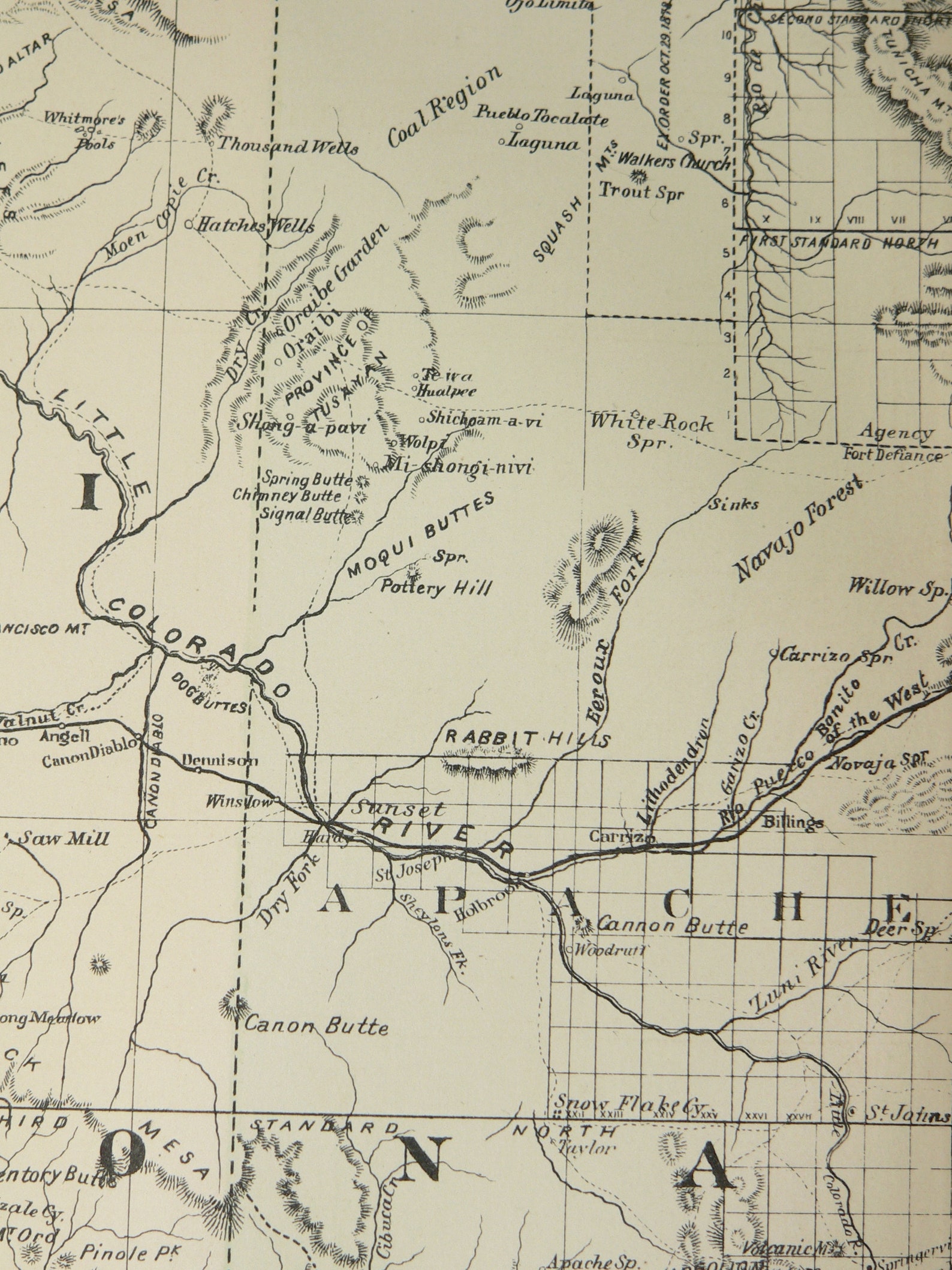 1889 Large Arizona Map New Mexico Map Southwest US State - Etsy