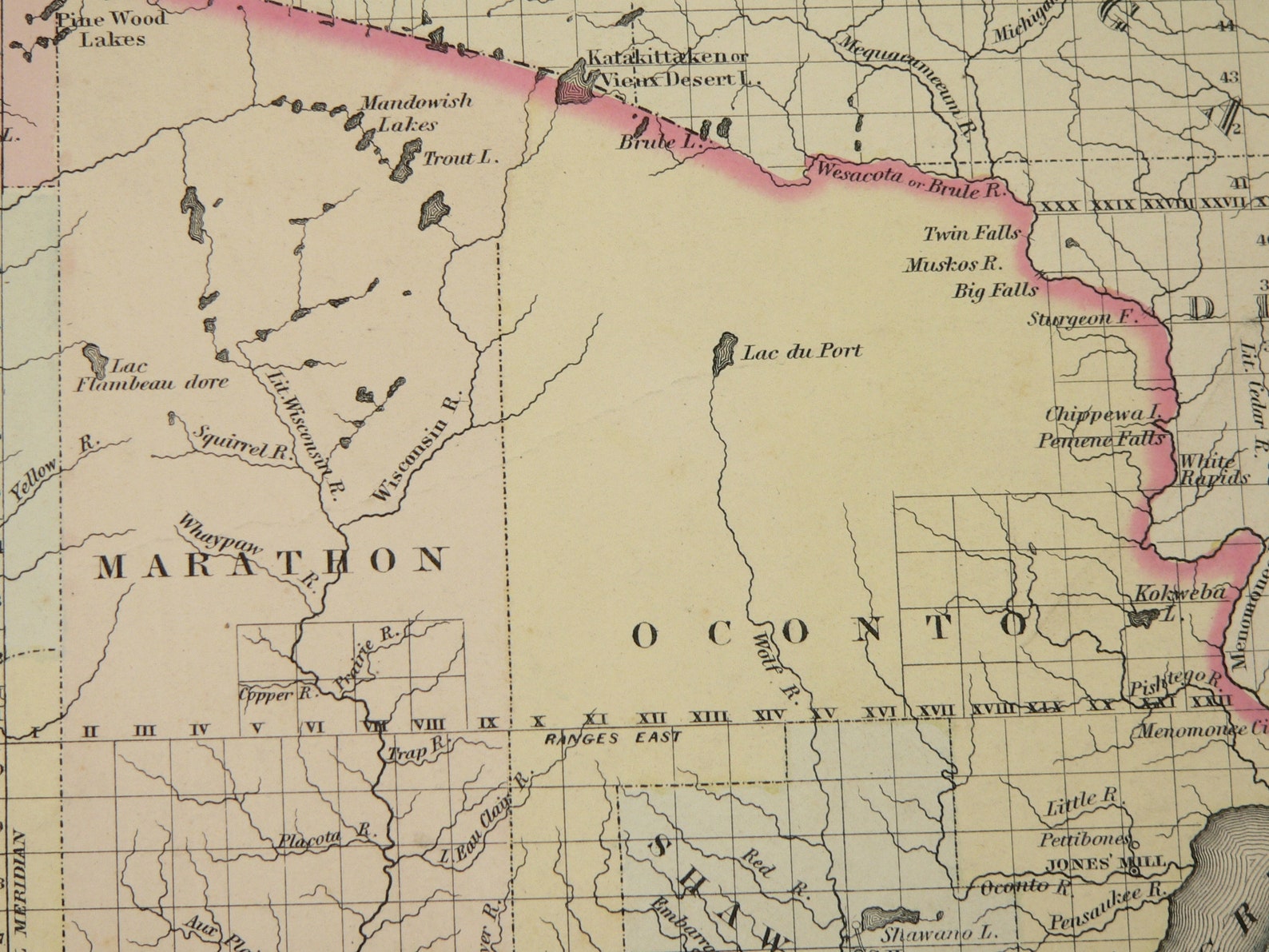 Antique Wisconsin Map Original 1856 Colton Map Wisconsin | Etsy