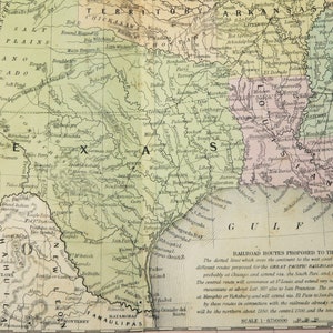 1854 Mitchell United States Map, Original Antique Map of United States ...