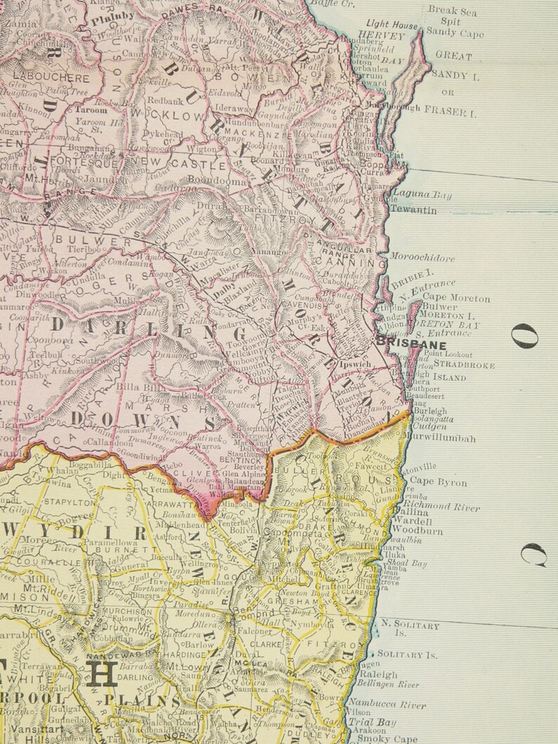 Large Vintage Map of Australia 1901 Antique Australia Map - Etsy