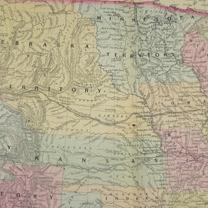 1858 Antique US Map, Mitchell Desilver, Hand-colored Engraving - Etsy