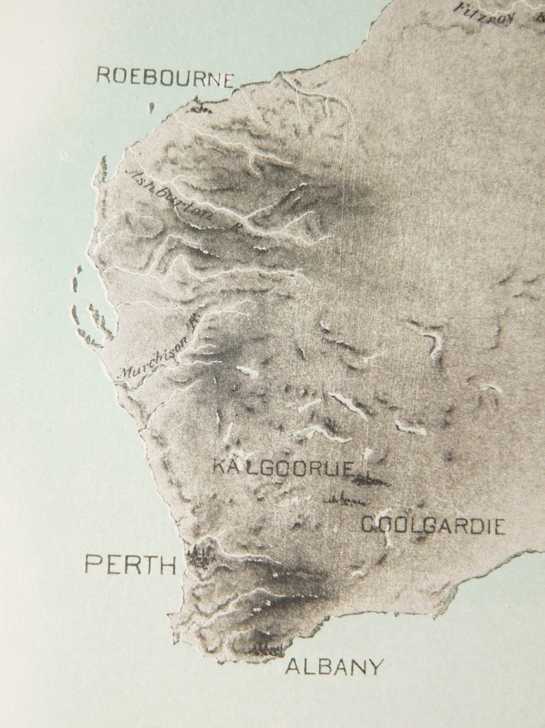 1912 Rand Mcnally Australia Map With Tasmania - Etsy