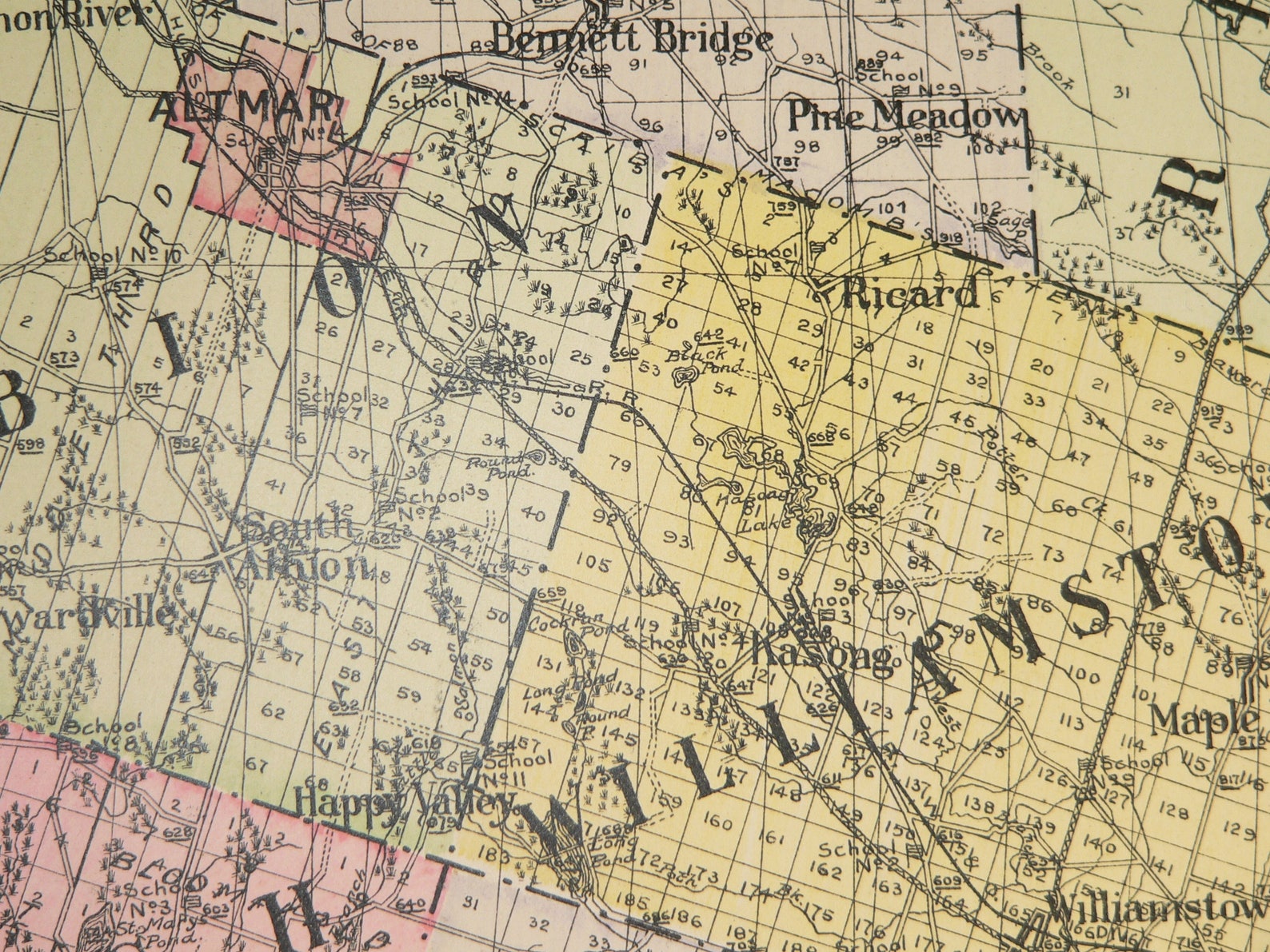 Large Vintage Map Oswego County NY Map New York County 1912 - Etsy