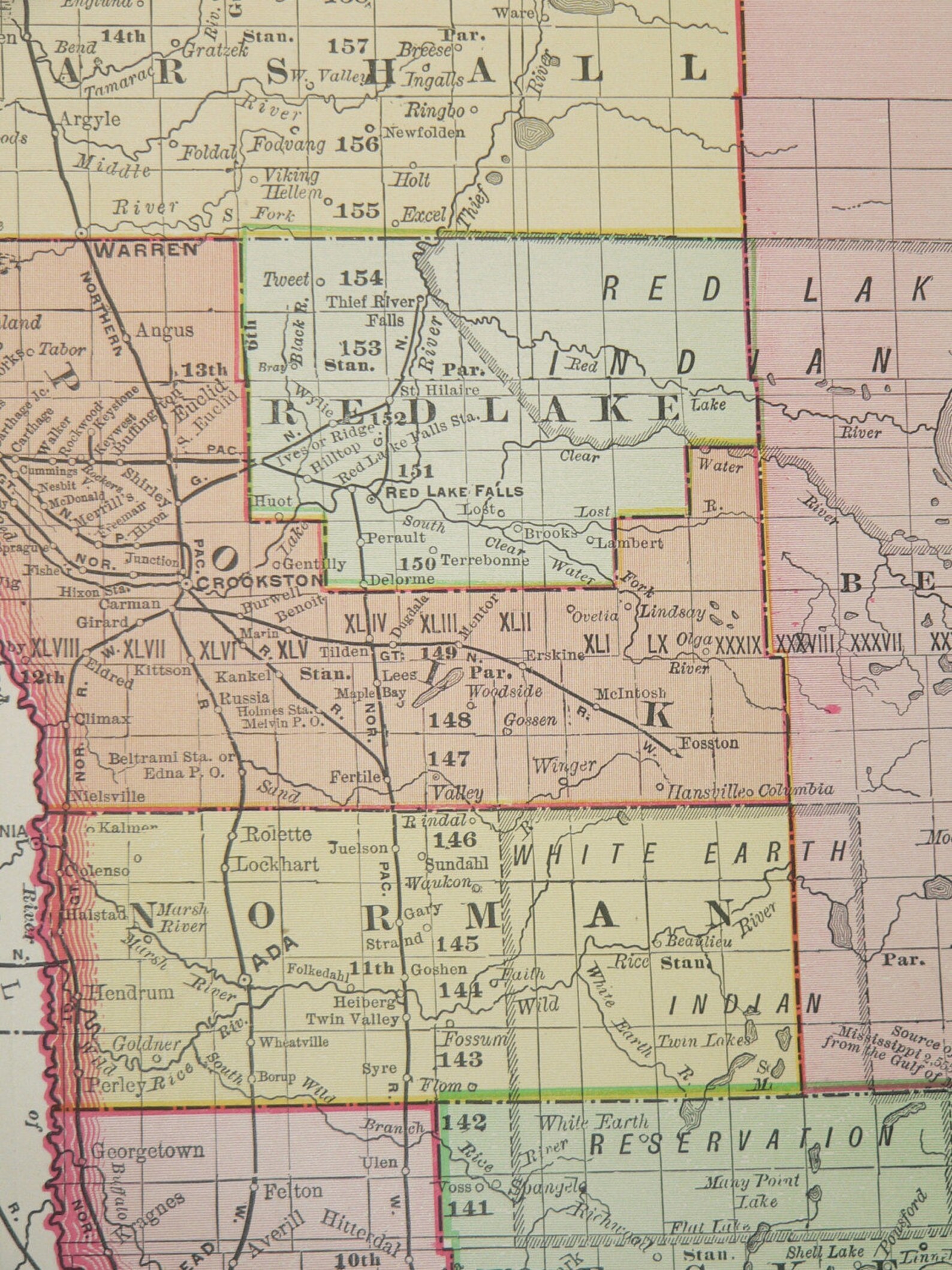 1897 Big Minnesota Map Milwaukee MN Map Minnesota Gift for - Etsy