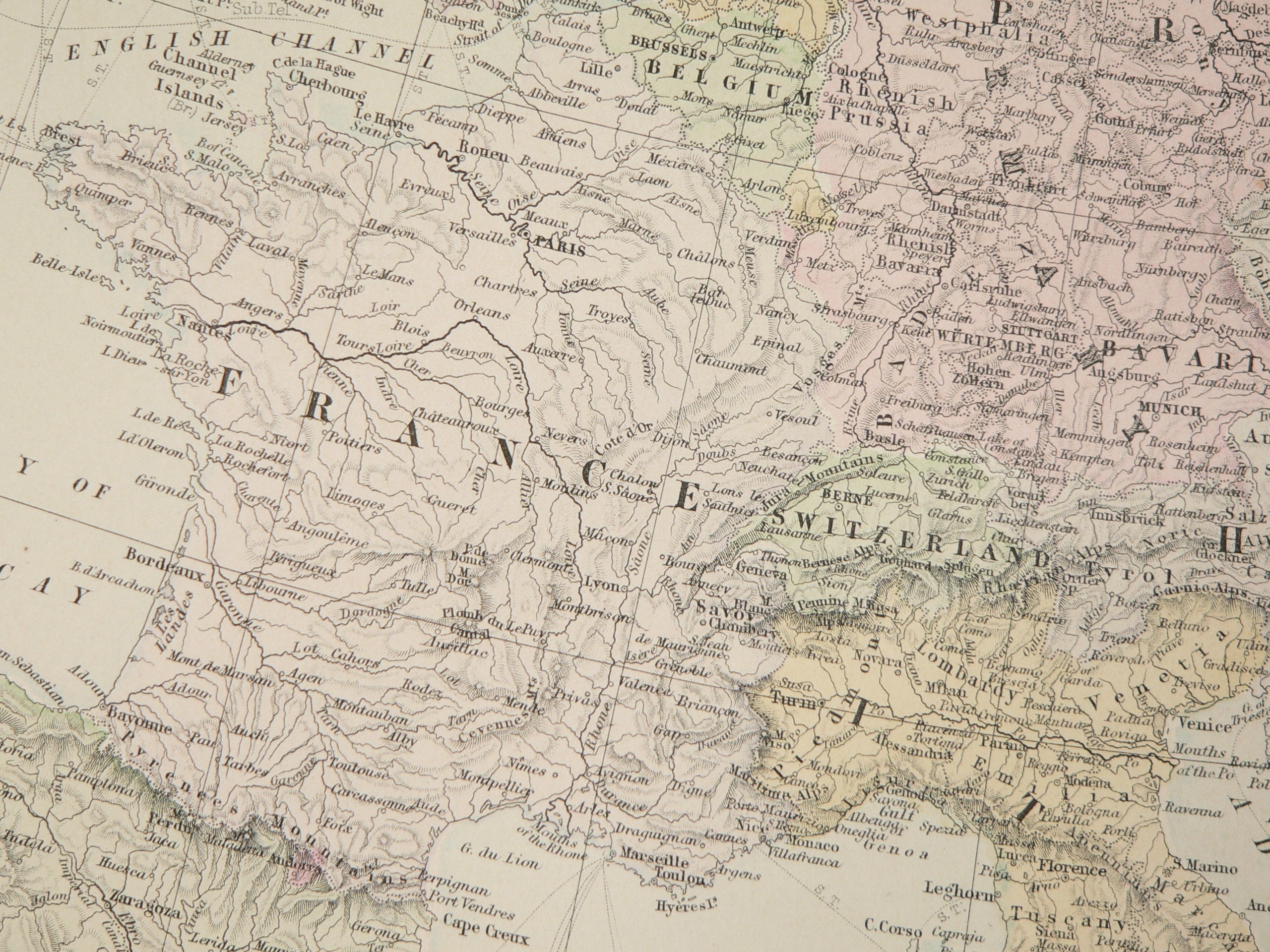 Large Europe Map 1889 Vintage Map of Europe Unique Gift for | Etsy