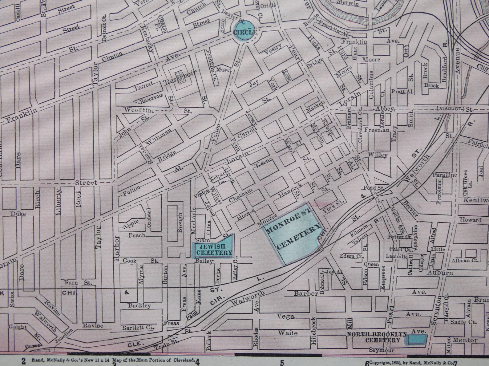 1899 Vintage Cleveland Map Indiana State Map Cleveland City - Etsy