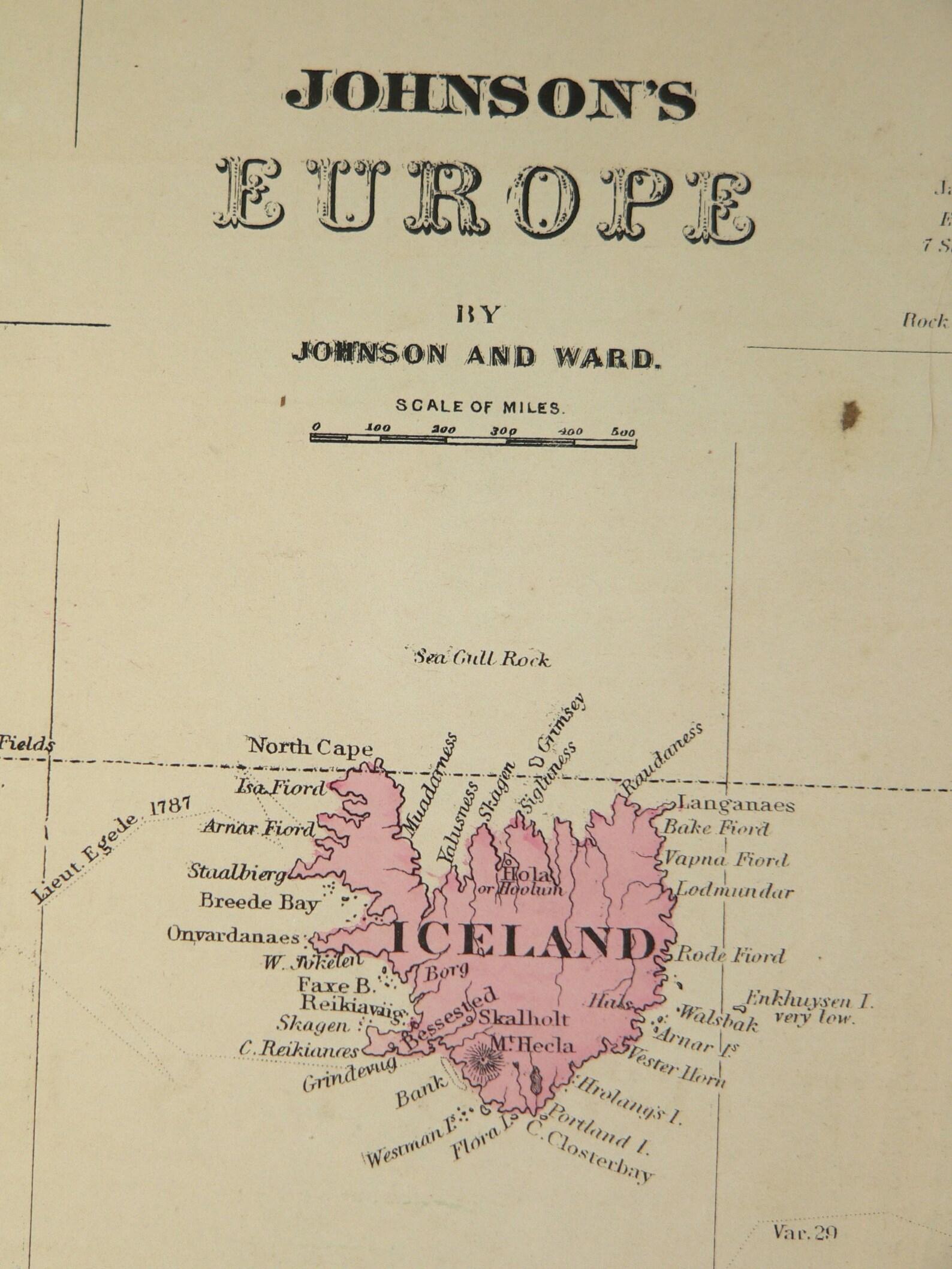 Antique Europe Map Large Vintage Map of Europe 1864 Johnson - Etsy