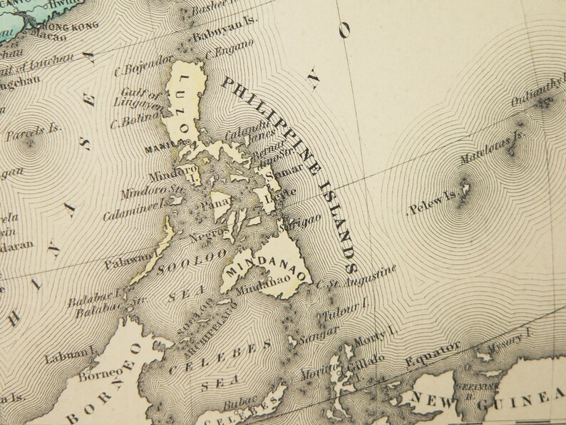Antique Asia Map 1856 Colton Map of Asia, Saudi Arabia India Map, Iran ...